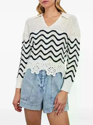 Rails Wave-pattern Crochet Top