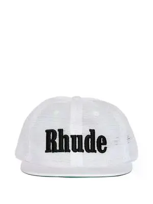 Rhude Logo-embroidered Baseball Cap - White