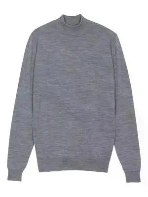 John Smedley High-neck Merino Wool Sweater - Grey