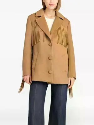 Cinq À Sept Fringe-detailed Button Coat