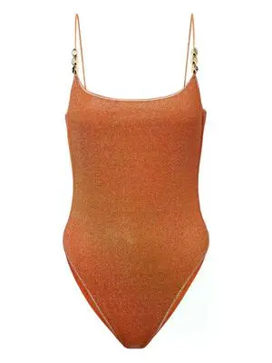 Oseree Glazed Lumiere Maillot Swimsuit - Orange