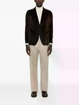 Tagliatore Velvet Patch-pocket Blazer