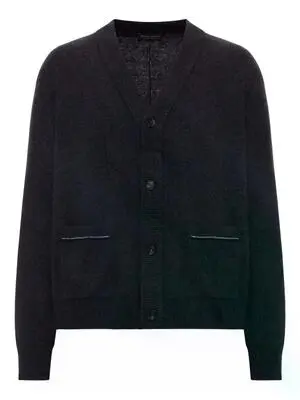 ROBERTO COLLINA Wool V-neck Cardigan - Black