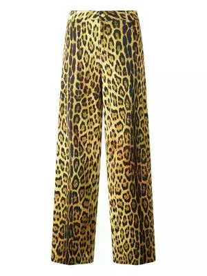 Roberto Cavalli Jaguar-print Trousers