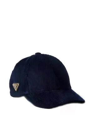 Prada Corduroy Baseball Cap - Blue