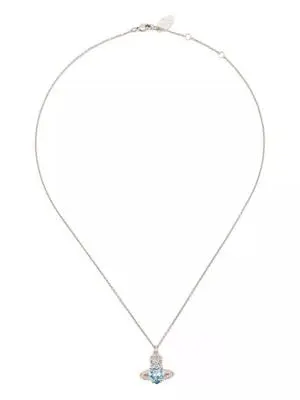 VIVIENNE WESTWOOD Aquamarine Heart Orb Necklace - Silver