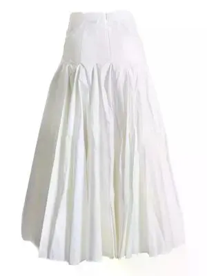 Jacquemus Cotton Pleated Midi Skirt