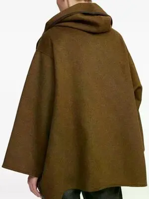 YVES SALOMON Hooded Wrap Coat - Brown