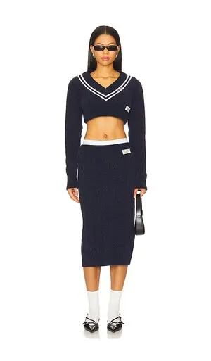 We11Done Cable Cropped Sweater