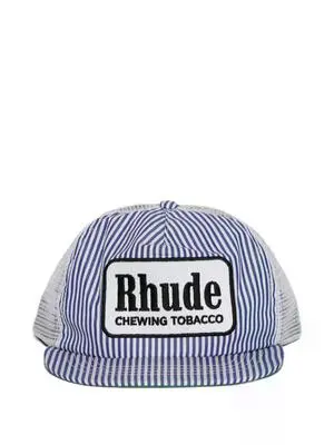 Rhude Striped Logo-patch Baseball Cap - Blue