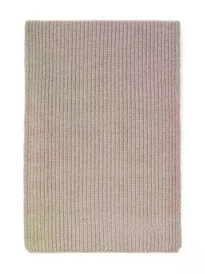 LANVIN Ribbed-knit Scarf - Neutrals