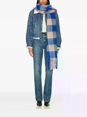 Rails Gingham-check Fringed Scarf