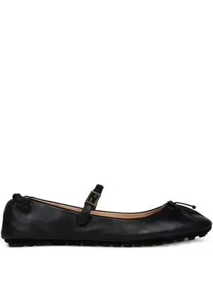 Fendi Ff-logo Buckle Bow-detail Ballet Flats