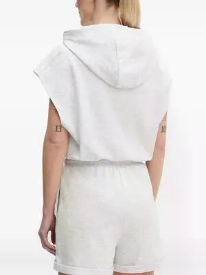Guess Zip-front Hooded Playsuit - Grey