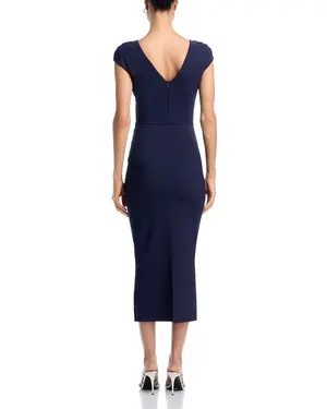 Chiara Boni La Petite Robe Hesup Embellished Cap Sleeve Dress - Midnight