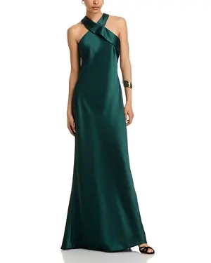 Aqua Paneled Evening Dresses