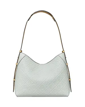 Tory Burch T Monogram Soft Pebble Medium Shoulder Bag