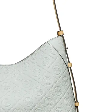Tory Burch T Monogram Soft Pebble Medium Shoulder Bag
