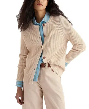 SEASALT CORNWALL Potters Meadow Cardigan - Chalk