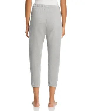 Aqua Avery Crop Sweatpants - Heather Grey