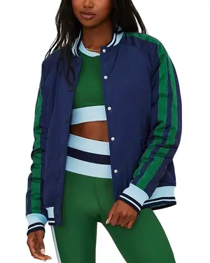 Beach Riot Colorblocked Flight Jacket - Ivy Colorblock