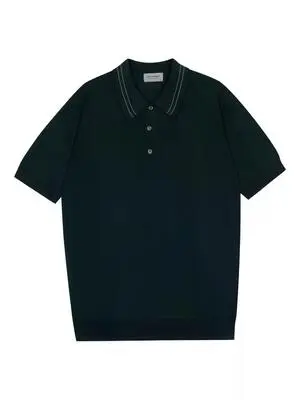 John Smedley Ribbed-collar Polo Shirt