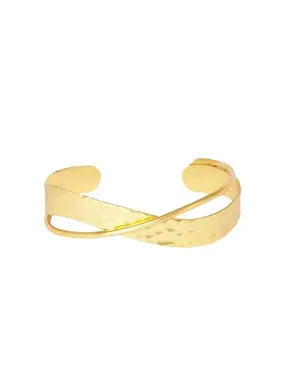 OTTOMAN HANDS Evenness Hammered Bangle Bracelet - Gold