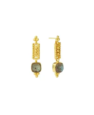 OTTOMAN HANDS Shahrzad Labradorite Drop Earrings - Gold