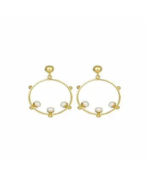 OTTOMAN HANDS Aristea Bead Hoop Earrings