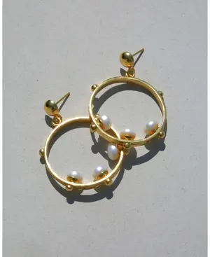 OTTOMAN HANDS Aristea Bead Hoop Earrings