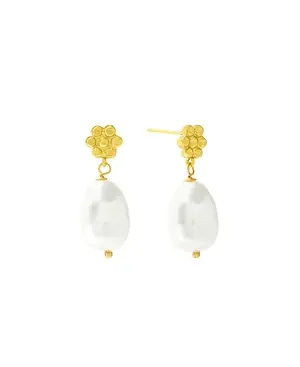 OTTOMAN HANDS Mavis Drop Stud Earrings - Gold