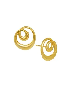 OTTOMAN HANDS Dalia Twist Stud Earrings - Gold