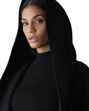 Mackage Wool Wrap Coat With Sash Belt - Black