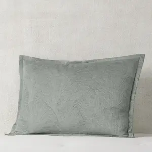 HUDSON PARK COLLECTION Gingko Strie King Sham Set Exclusive - Green