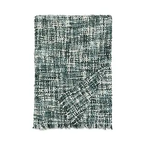 HUDSON PARK COLLECTION Textured Tweed Throw Blanket Exclusive - Green