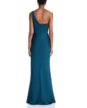 Amsale Draped One-shoulder Dress
