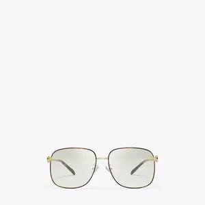 Tory Burch Miller Metal Square Eyeglasses - Gold