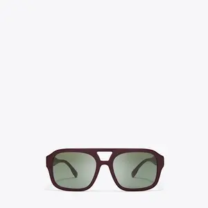 Tory Burch Miller Navigator Sunglasses Purple/dark Green