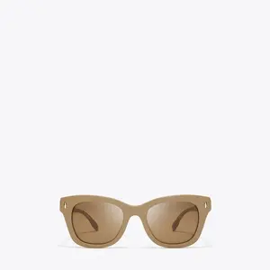 Tory Burch Miller Wayfarer Sunglasses - Tan/brown Back Mirror