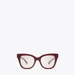 Tory Burch Pierced Oversized Cat-eye Eyeglasses - Red Berry