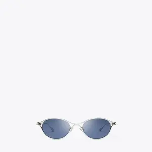 Tory Burch Deco Runway Sunglasses - Silver/dark Blue