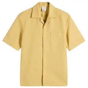 Casablanca Cotton Jacquard Short Sleeve Monogram Shirt - Yellow