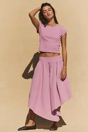 Free People Annette Tee Skirt Set - Spring Fling