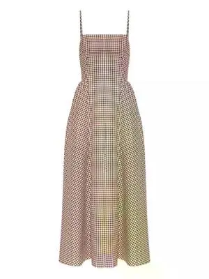Posse Gingham Check Maxi Dress