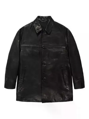 WACKO MARIA Button-fastening Leather Jacket