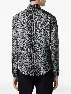 Versace Leopard-print Silk Shirt