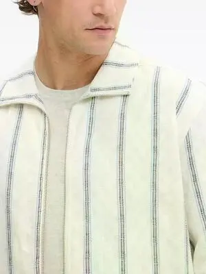 LES DEUX Striped Zip-up Jacket