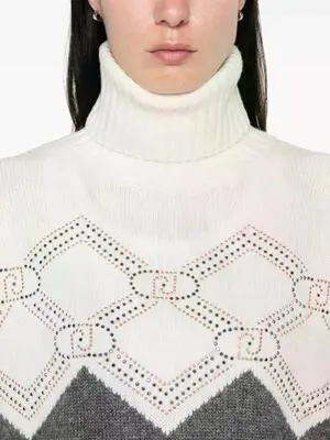 Liu Jo Rhinestone-logo Sweater