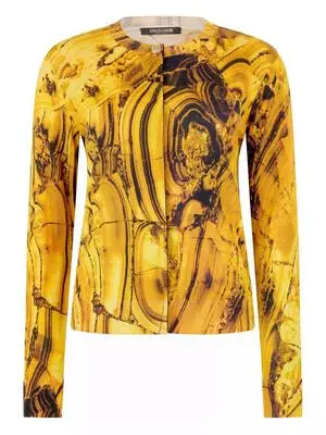 Roberto Cavalli Printed Button Cardigan