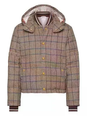 Thom Browne Hunting 4-bar Tweed Bomber Jacket